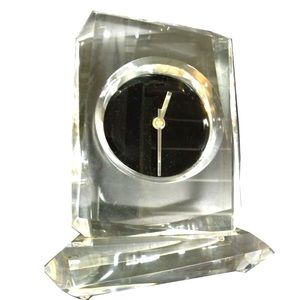 Other | Mid Century Modern Mirrored Lucite Clock Mcm | Poshmark